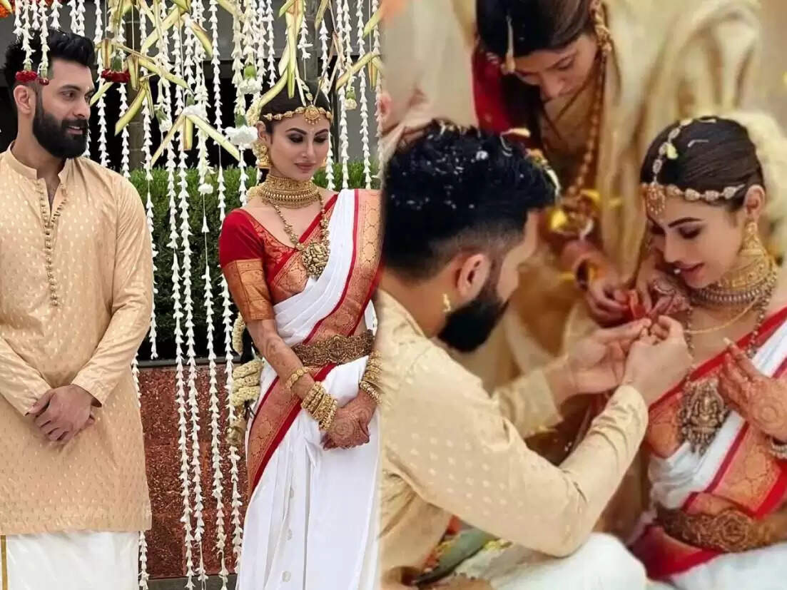 nagini serial actress mouni roy wedding photos viral