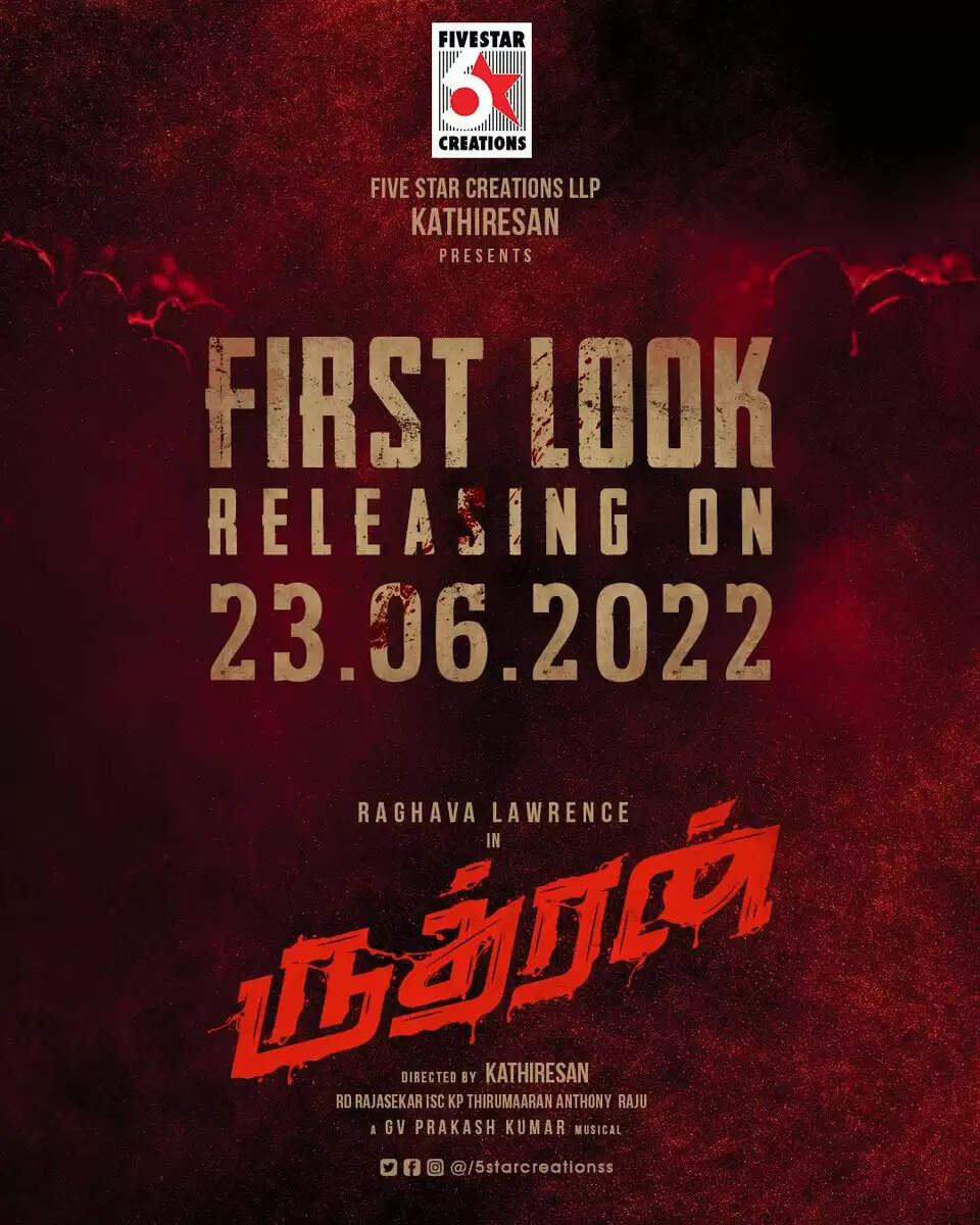 raghava lawrence rudhran movie first look update